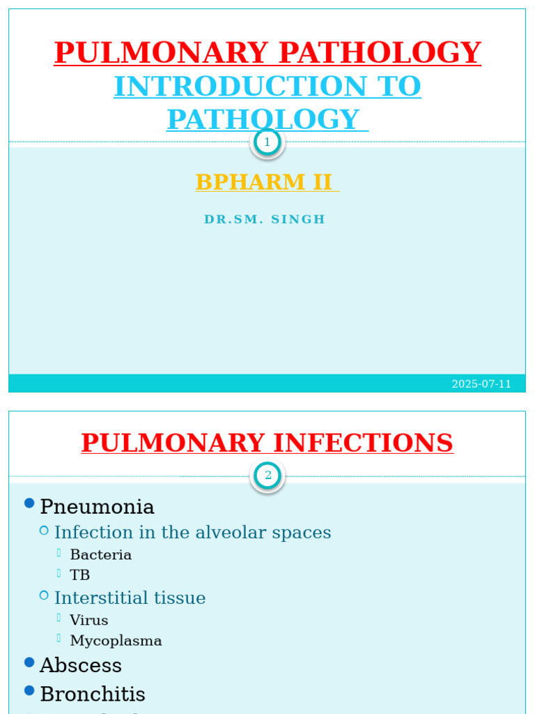 Respiratory Path 130917 | PDF | Pneumonia | Chronic Obstructive ...