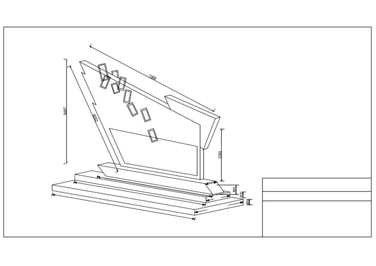 RCC Smarak Structure 3D View Drawing | PDF