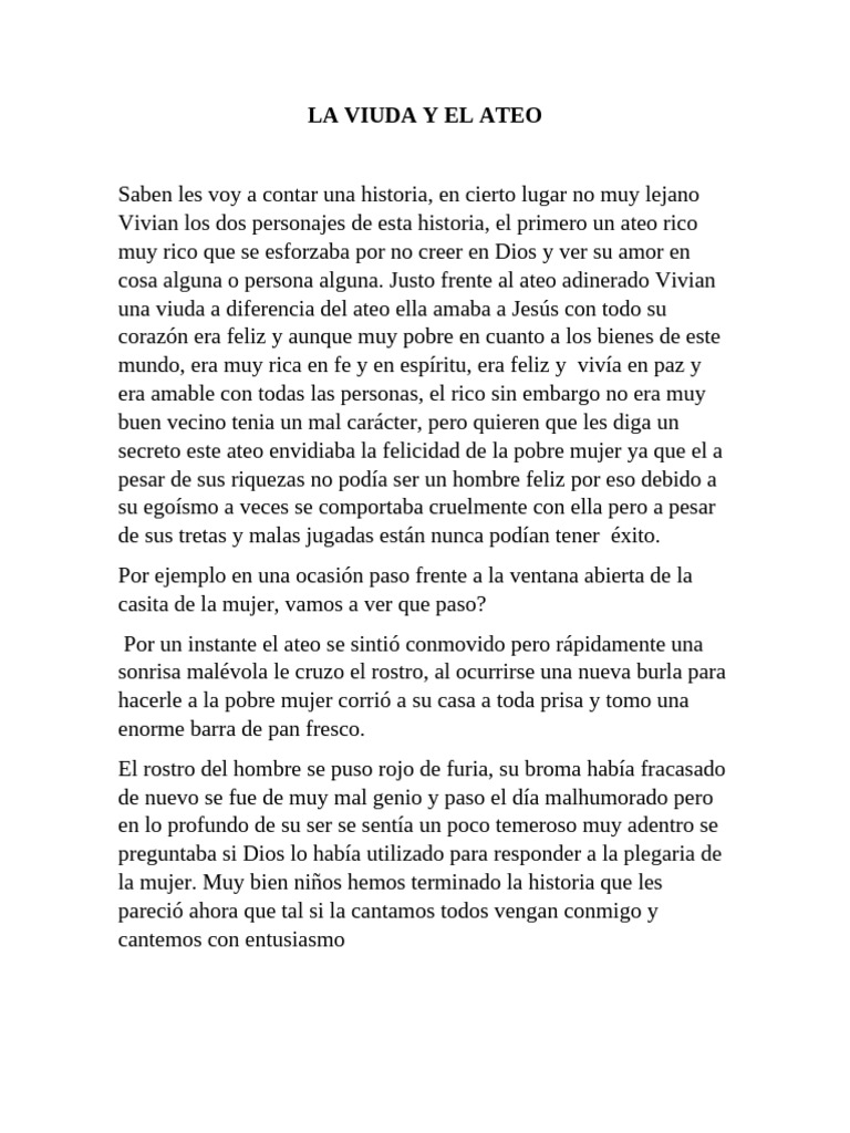 La Viuda y El Ateo | PDF