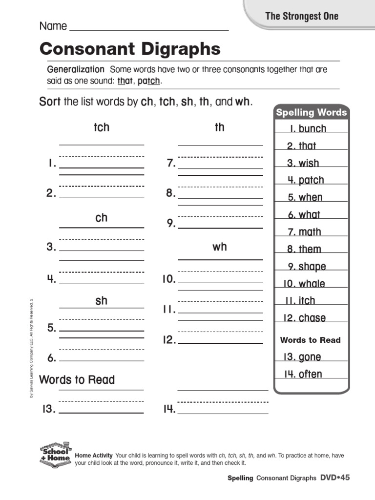 Consonant Digraphs Practice | PDF | Chess Theory | Chess