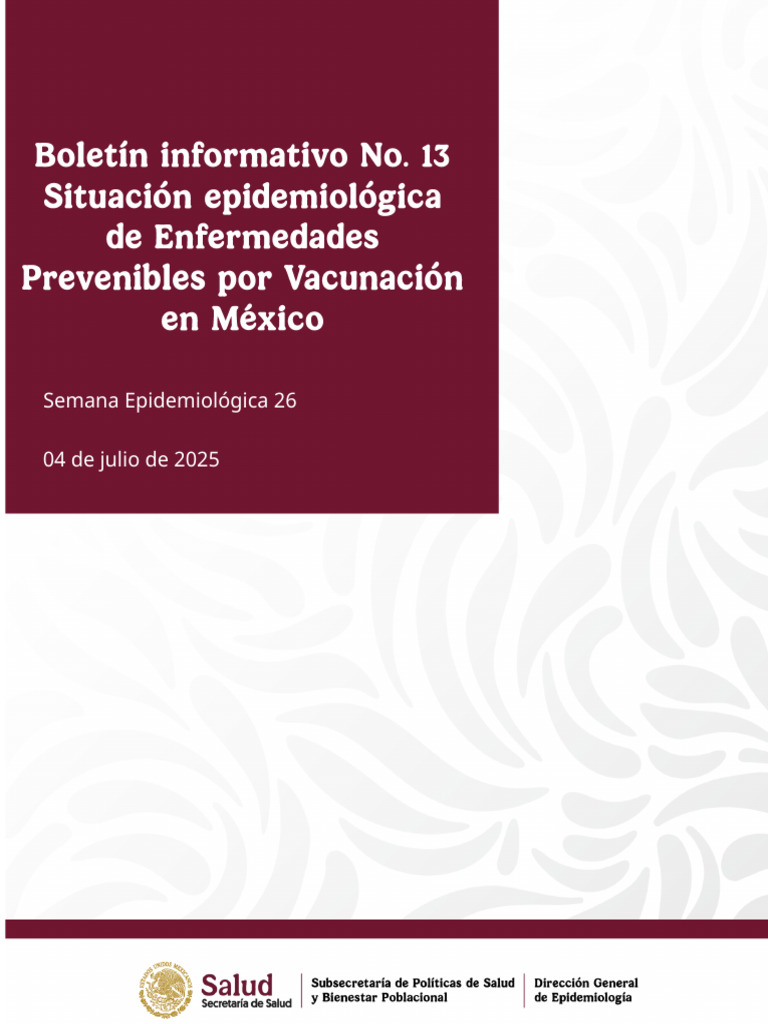 Boletin-Informativo-13 EPV 2025 SE26 20250704 | PDF | Sarampión | Medicina CLINICA