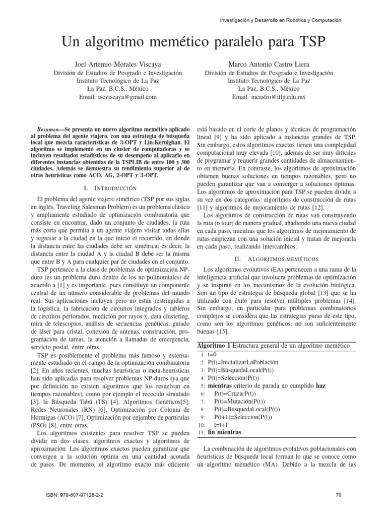 Algoritmo Memético Paralelo | PDF | Programación de computadoras ...