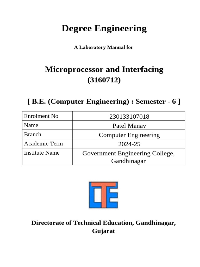 Degree Engineering: Microprocessor and Interfacing | PDF | Central ...