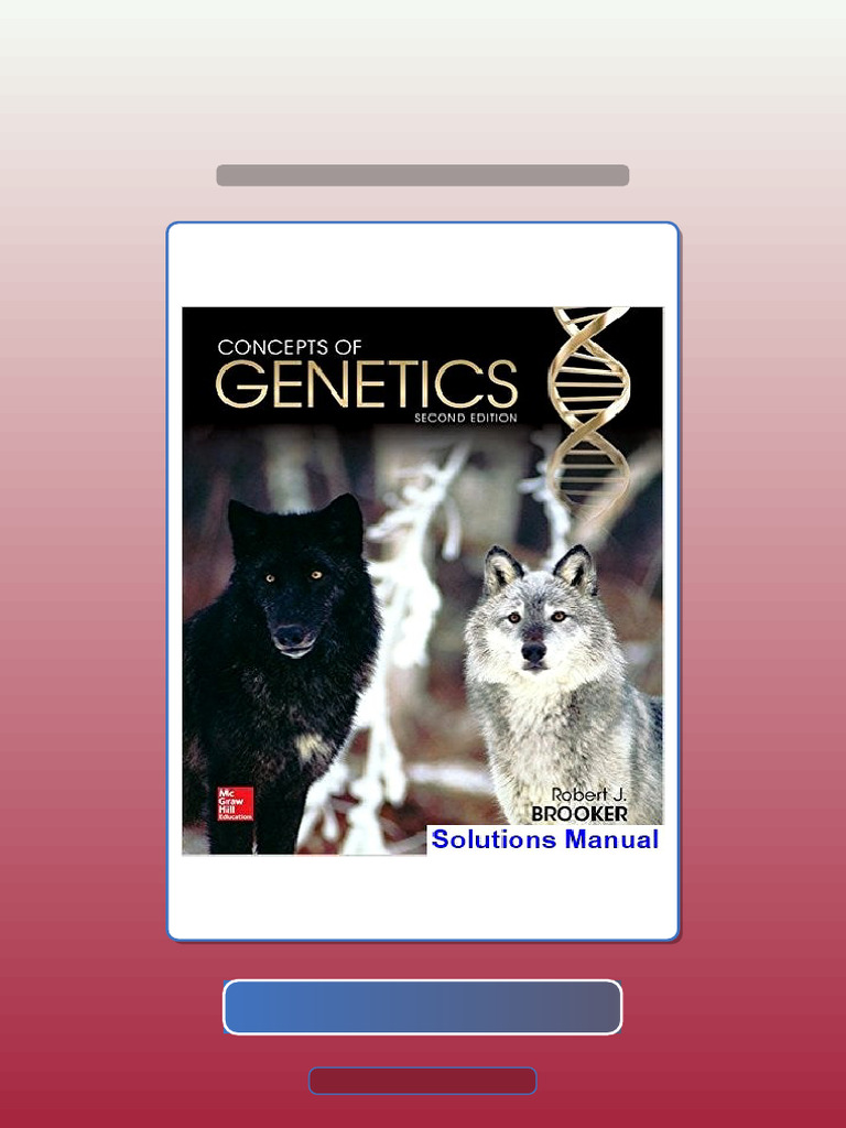 Real Test Bank Concepts of Genetics 2nd Edition Brooker Ebook and ...