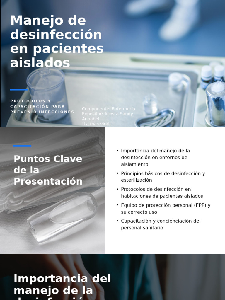 Desinfección en Pacientes Aislados: Protocolo y Capacitación | PDF ...