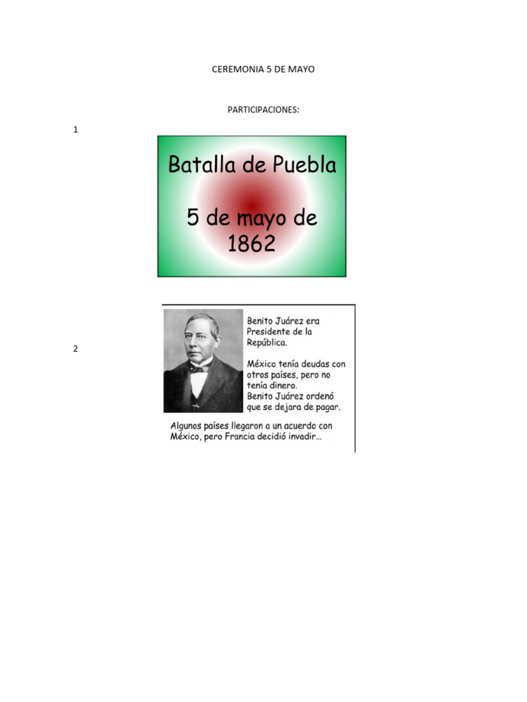 Ceremonia 5 de Mayo | PDF