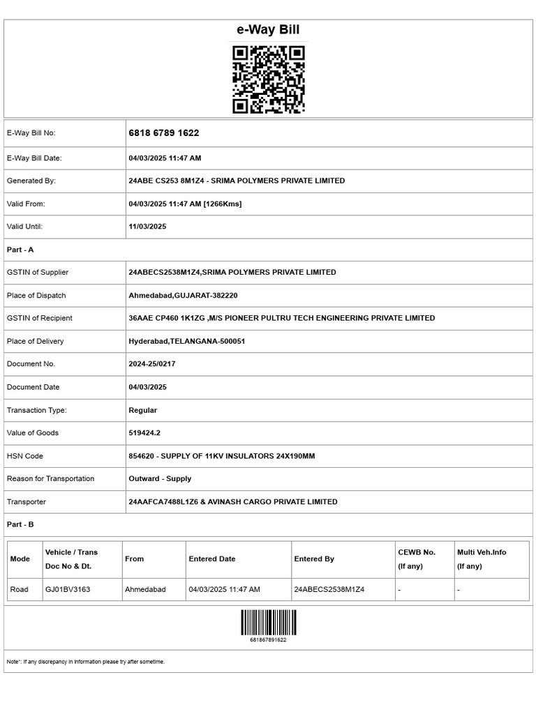 E-Way Bill System 0217 | PDF