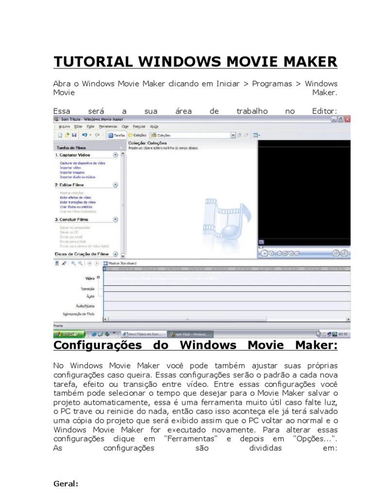 Tutorial Windows Movie Maker | PDF