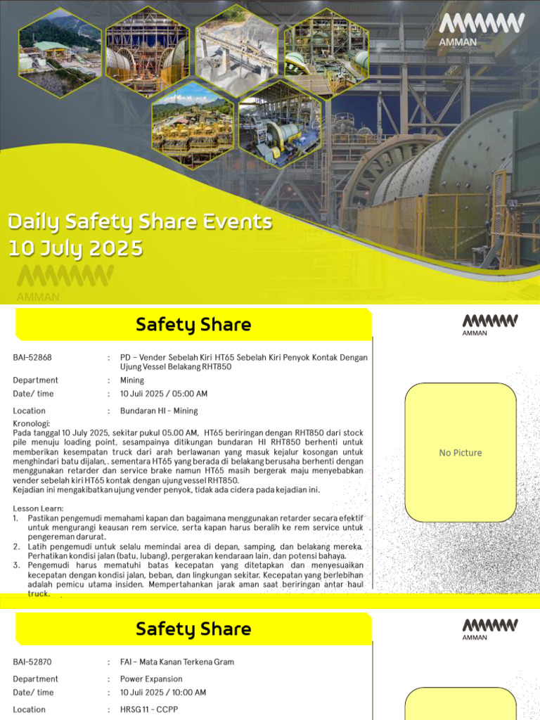 Safety Share - 11 Juli 2025 | PDF