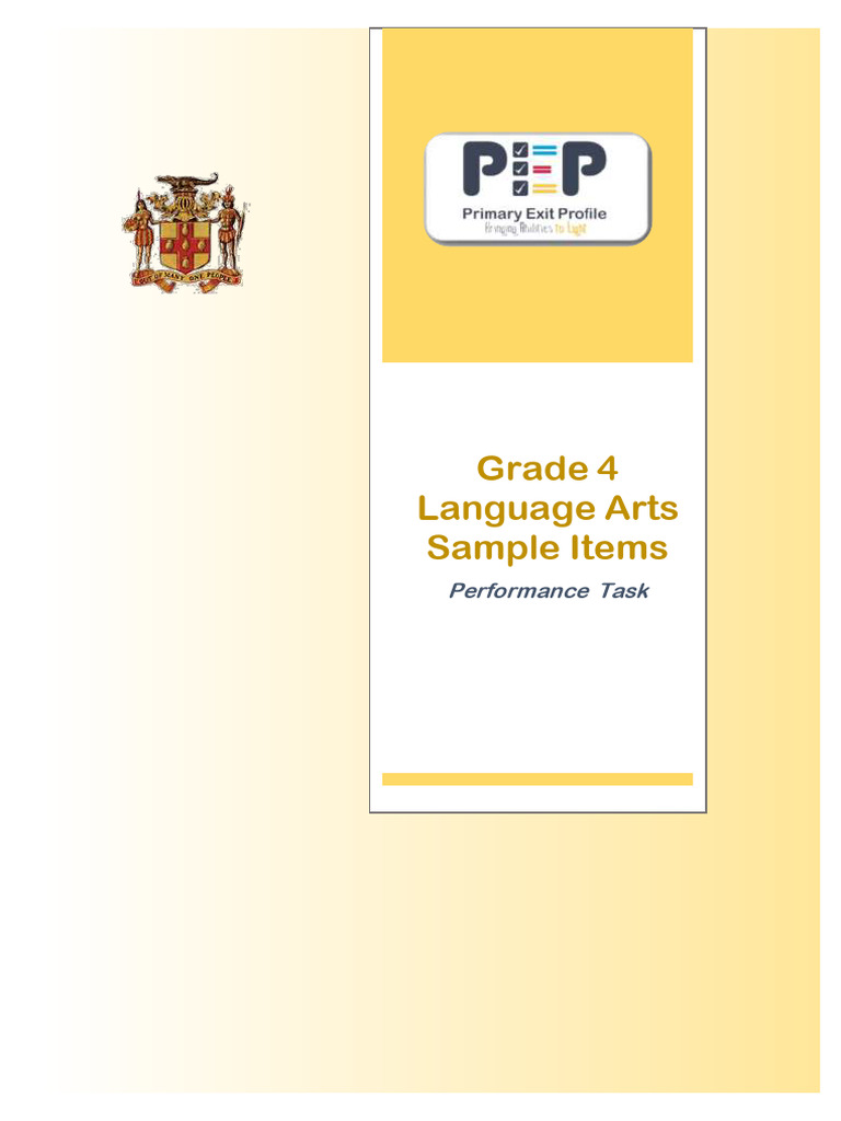 Pep 4 Sample Items Language Arts Performance Task | PDF | Grammar ...