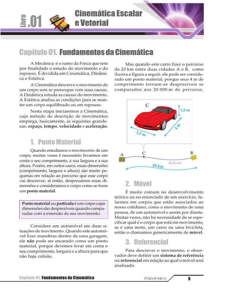 Fundamentos da Cinemática Escalar e Vetorial | PDF | Cinemática ...