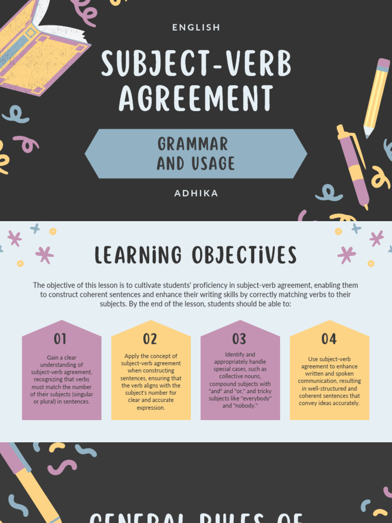 Subject Verb Agreement PDF | PDF | Grammatical Number | Subject (Grammar)