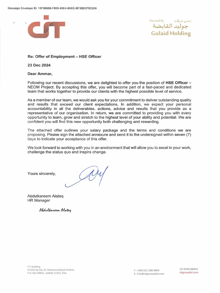 Ammar Ahmed QHSe | PDF