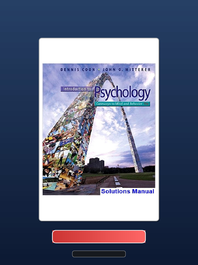 Introduction To Psychology Gateways To Mind and Behavior With Concept ...