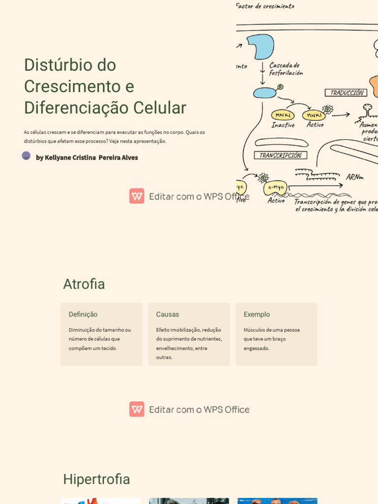 Distúrbios do Crescimento Celular | PDF | Atrofia | Anatomia