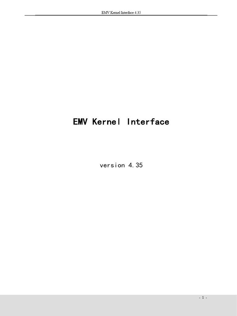 EMVKernel Android Interface 4.35 (20250414) | PDF | Emv | Integer (Computer Science)