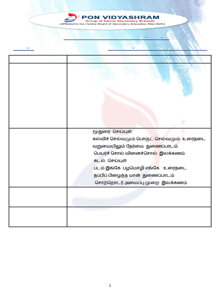 Class - V Periodic Test - II Portions - 2023 - 24 | PDF