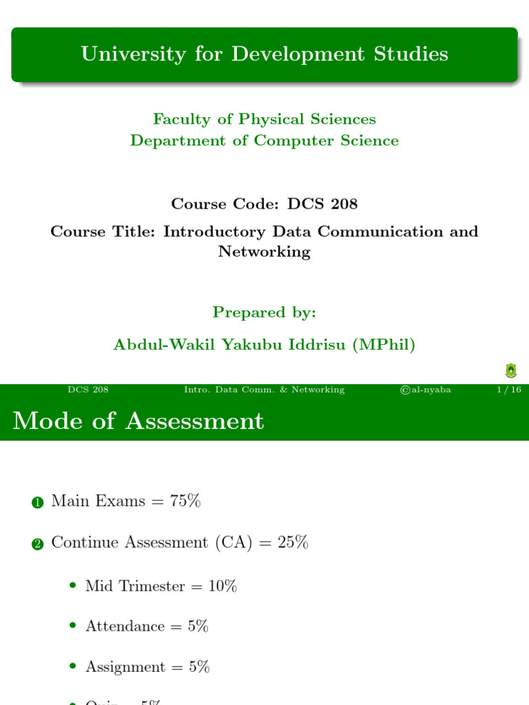 Data Communication and Nertworking Introduction | PDF | Computer ...