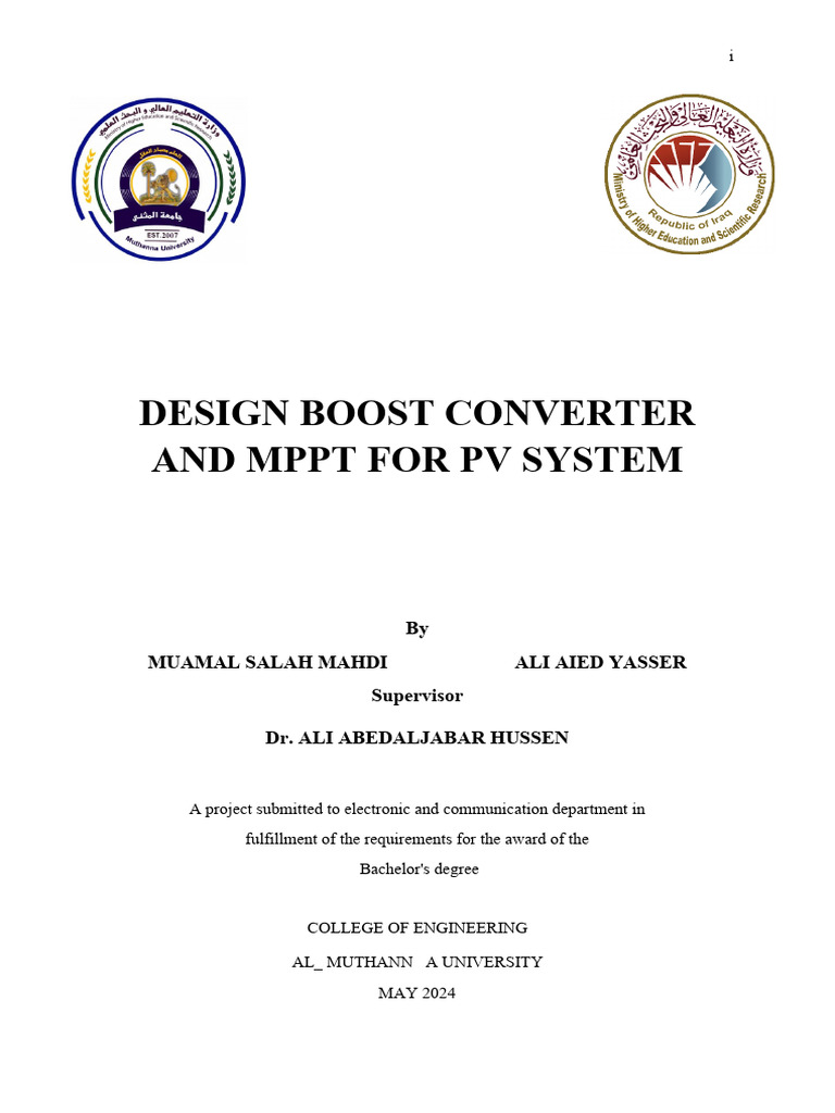 Boost Converter Design for PV Systems | PDF | Photovoltaics ...