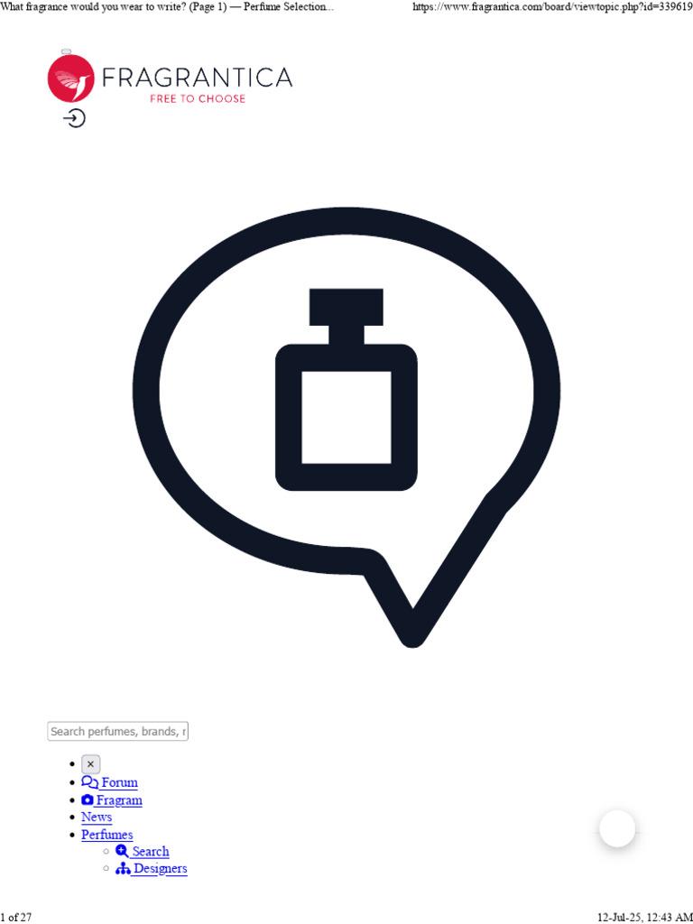 What Fragrance Would You Wear To Write | PDF | Perfume | Perfumery