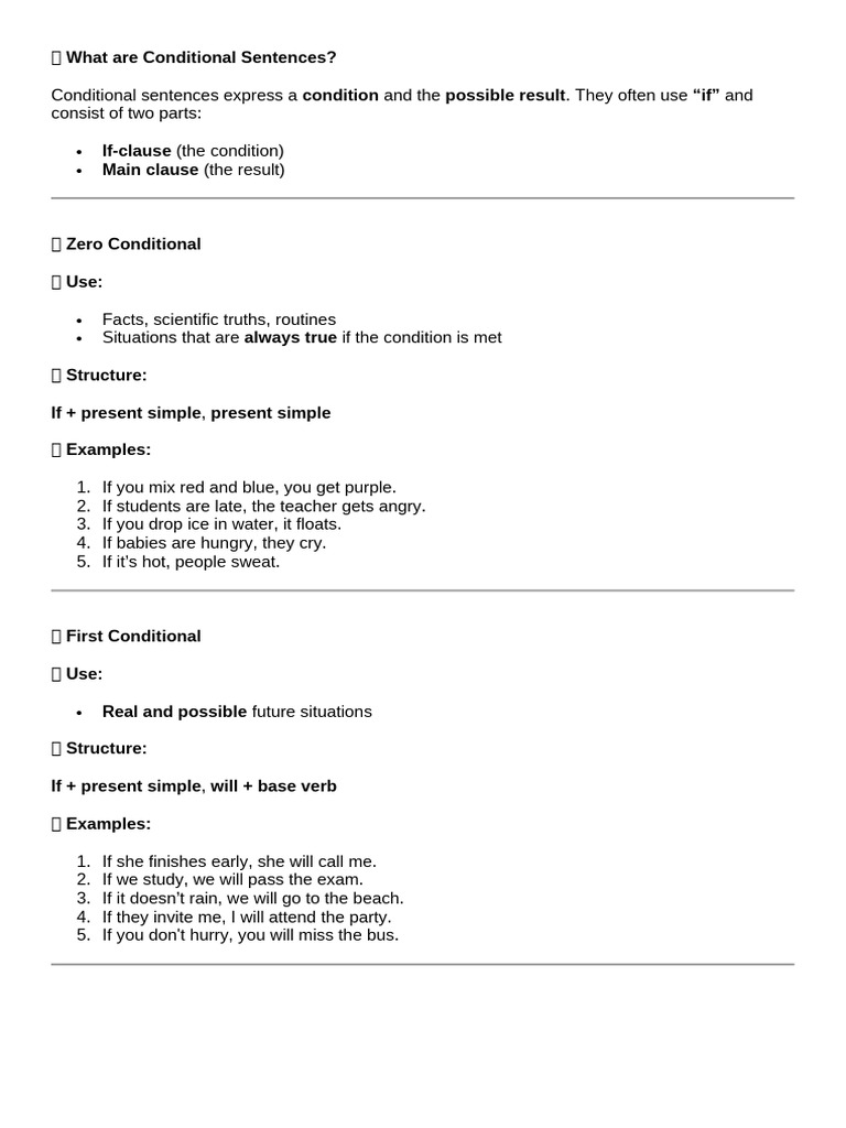 ? What Are Conditional Sentences | PDF | Language Mechanics | Syntax