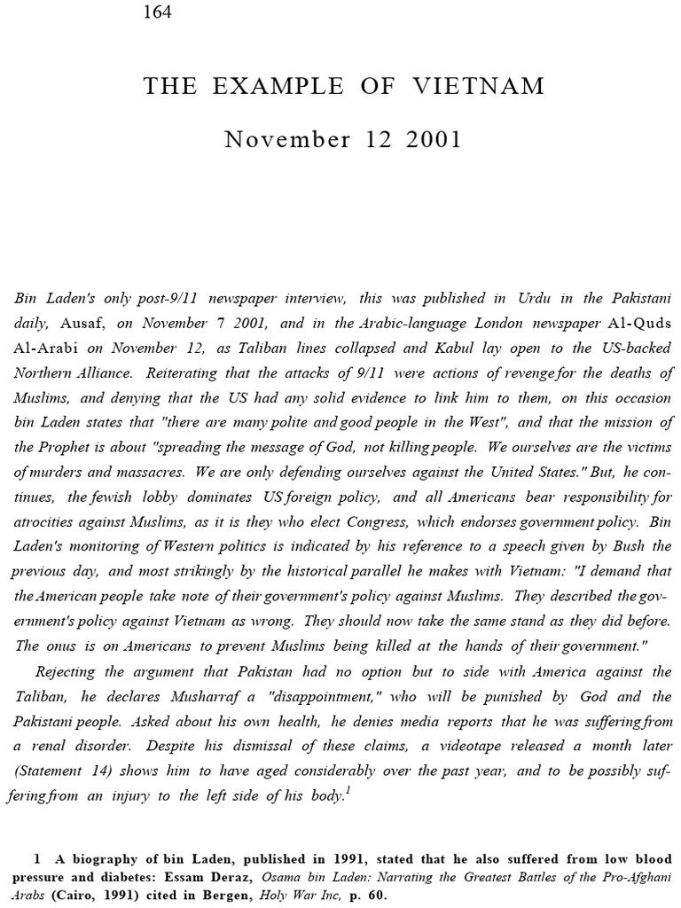 5-Osama Bin Laden. 2005, - The Example of Vietnam | PDF | Osama Bin ...