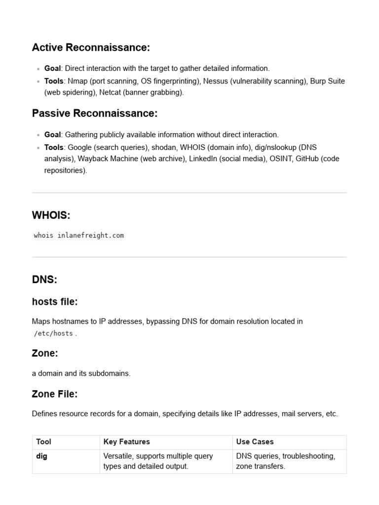 Information Gathering - Web Edition Module | PDF | Domain Name System | World Wide Web