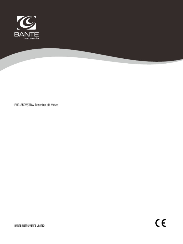 PHS-W Series pH Meter Manual | PDF | Ph | Calibration