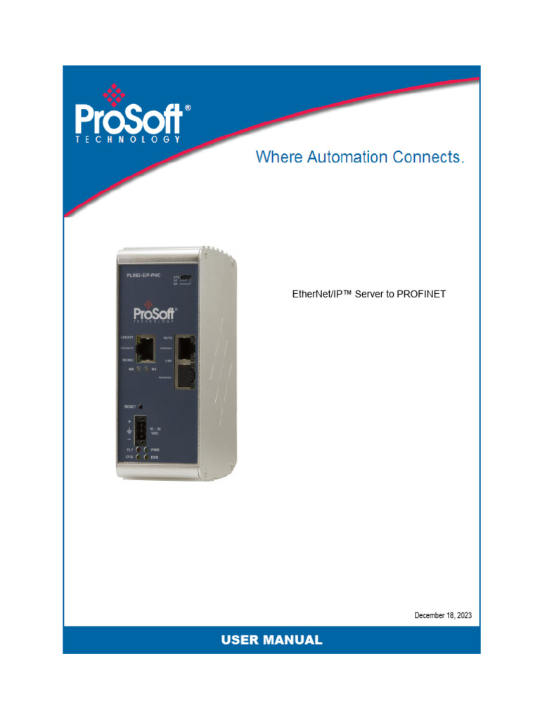 PLX82-EIP-PNC User Manual Guide | PDF | Ip Address | Computer Network
