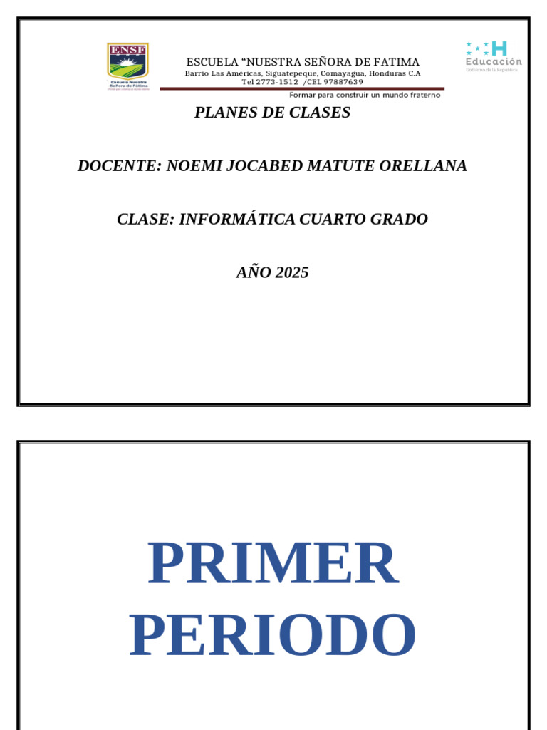 PLANES DE CLASES 4to grado | PDF | Ciencia cognitiva | Cognición