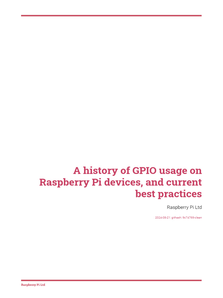 A History of GPIO Usage On Raspberry Pi Devices and Current Best ...