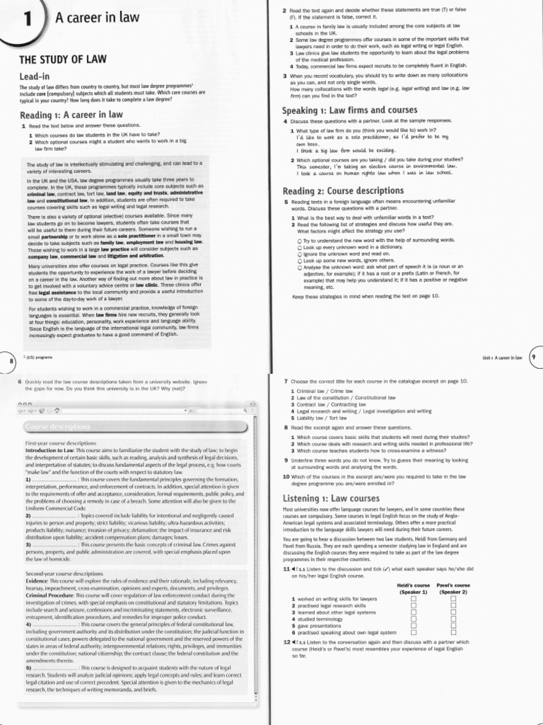 1 - A Career in Law 2 | PDF