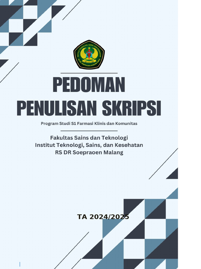 Buku Pedoman Skripsi S1 Farmasi-FIXED | PDF