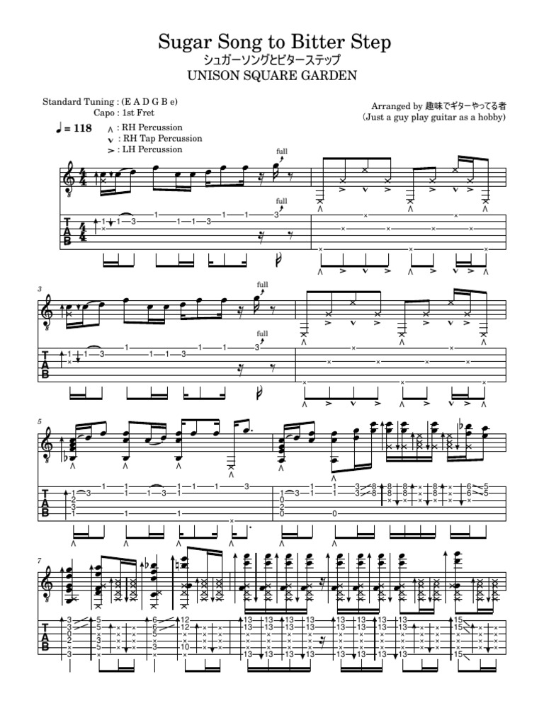 Unison Square Arden - Sugar Song To Bitter Step | PDF | Necked Lutes ...