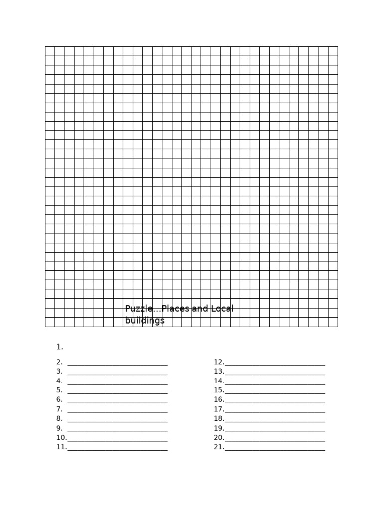 Sopa De Letras Vacia Pdf