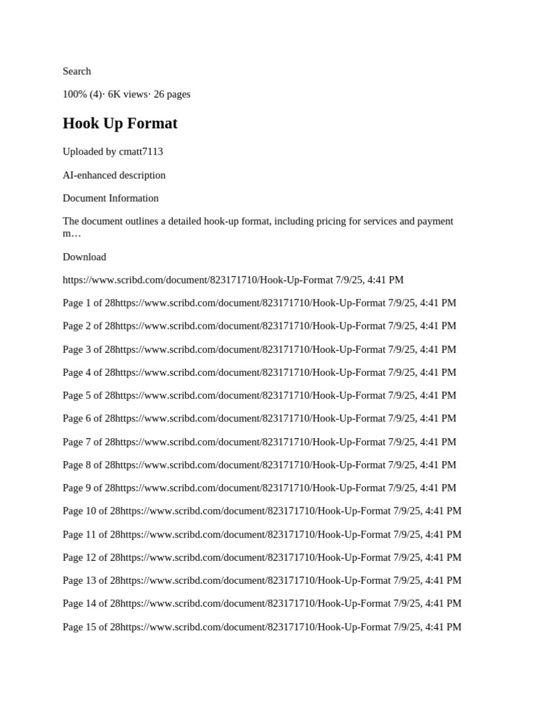 Hook Up Format PDF Payments 2 | PDF | Scribd