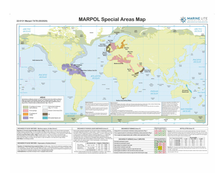 Marpol Annex V Special Areas Map | PDF