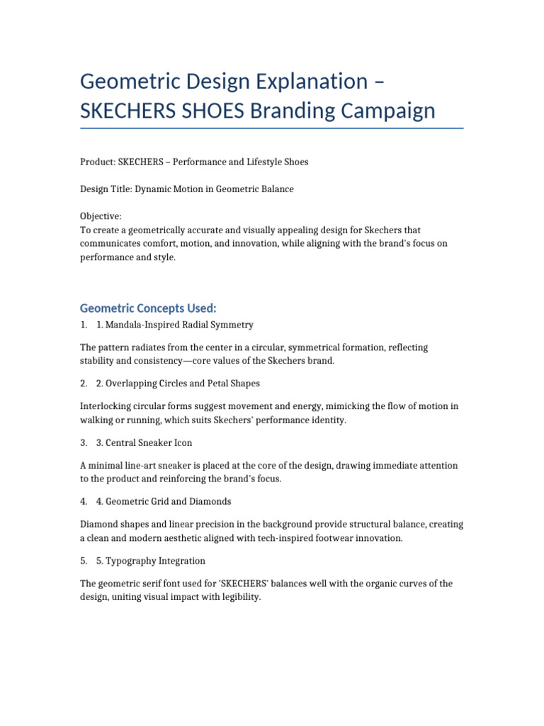SKECHERS Geometric Design Explanation | PDF