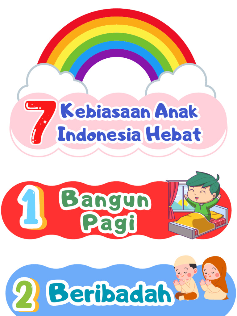 Hiasan Dinding 7 Kebiasaan Anak Hebat | PDF
