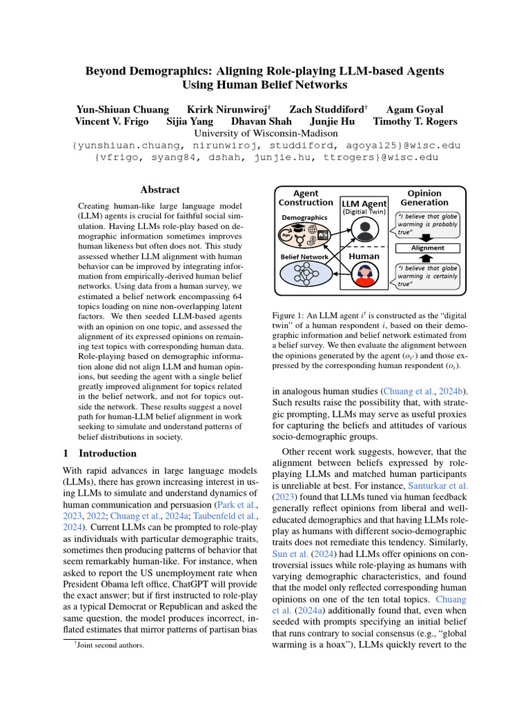 Aligning LLM Agents with Belief Networks | PDF | Factor Analysis ...