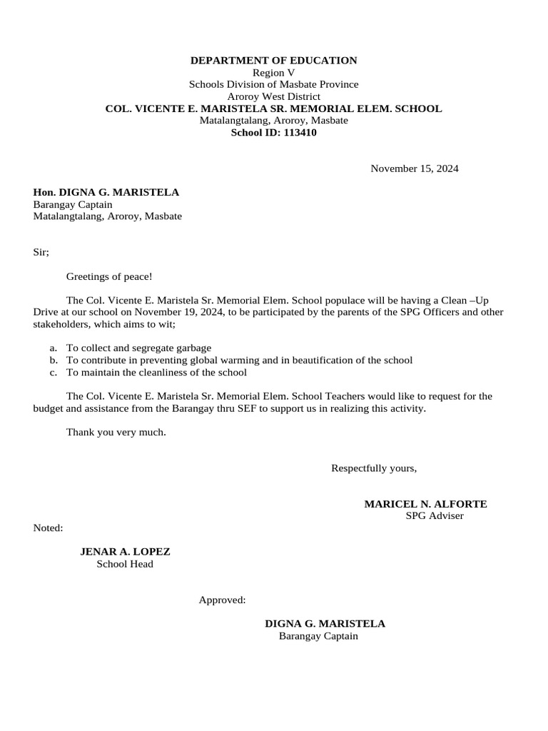 Accomplishment Report Clean - Up | PDF | Natural Environment