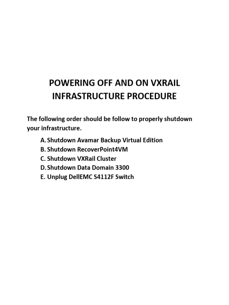 Power OFF and On Procedure | PDF | Computer Engineering | Computer Science