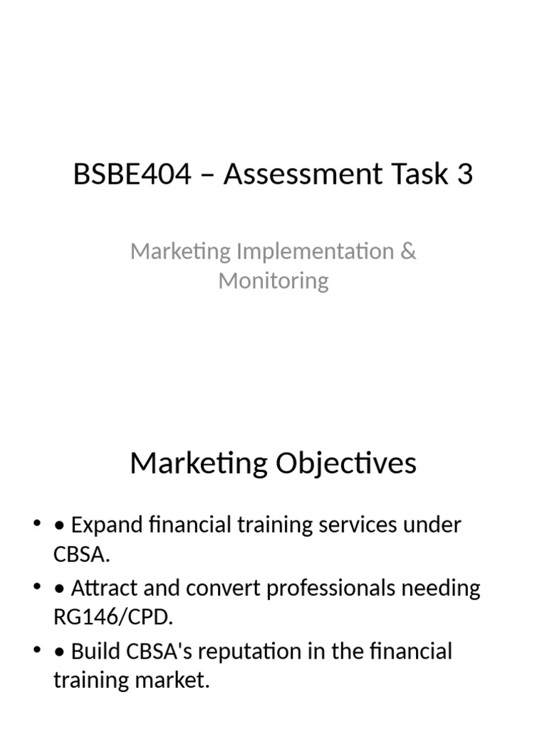 BSBE404 Assessment Task3 Presentation | PDF