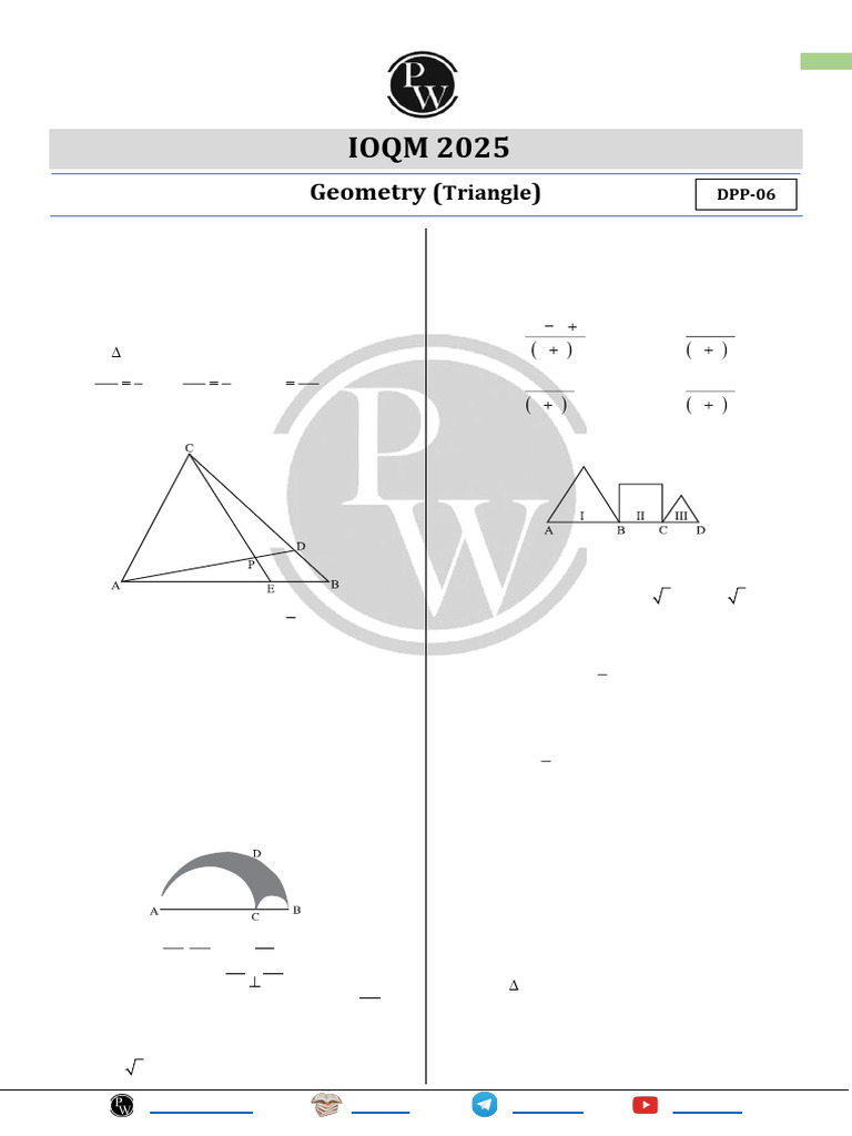 Triangle Area and Geometry Problems | PDF | Area | Triangle