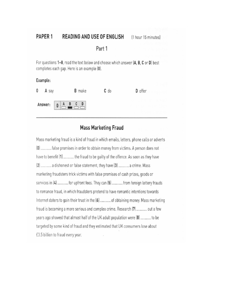 FCE Reading Practice Test 3 | PDF