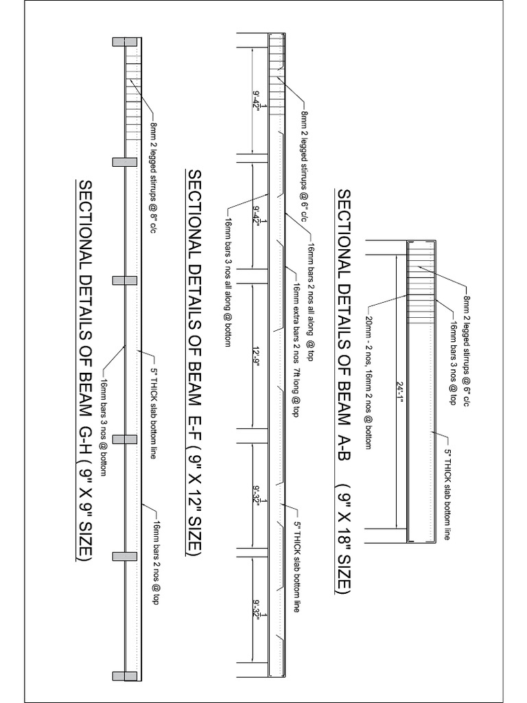Challapalli BLDG Revised Beam Sections | PDF