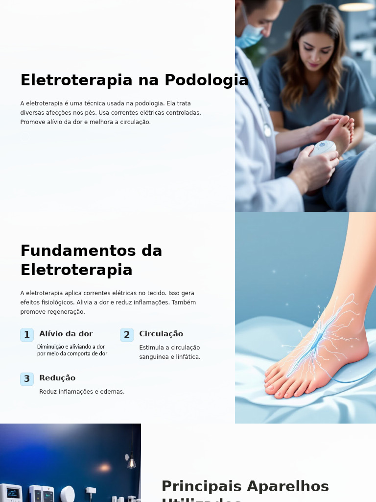 Eletroterapia na Podologia: Benefícios e Aplicações | PDF | Dor | Cura