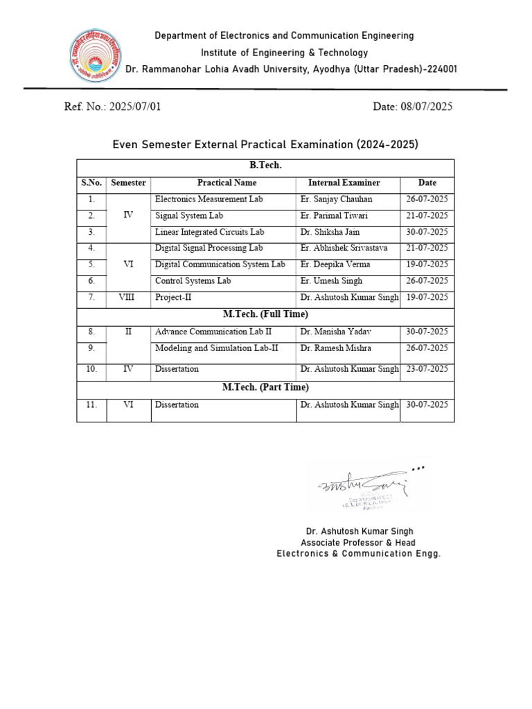 Even Sem Practical Examination - 2024-2025 | PDF