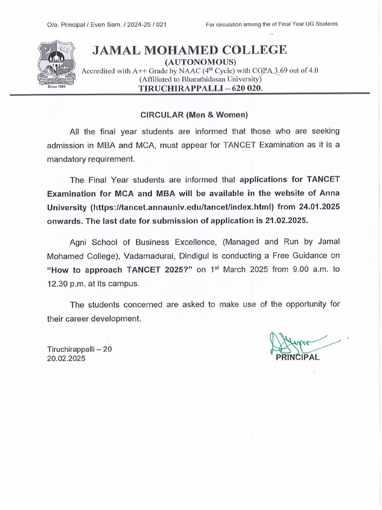 Circular No.021 | PDF