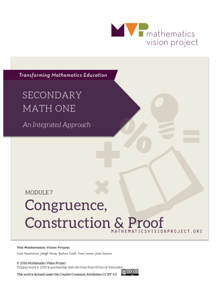 Congruence and Construction in Geometry | PDF | Perpendicular | Circle